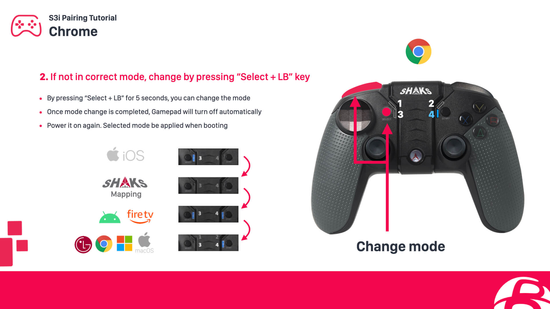 Setting up a SHAKS S3b controller for Google Chrome | Blacknut Cloud Gaming